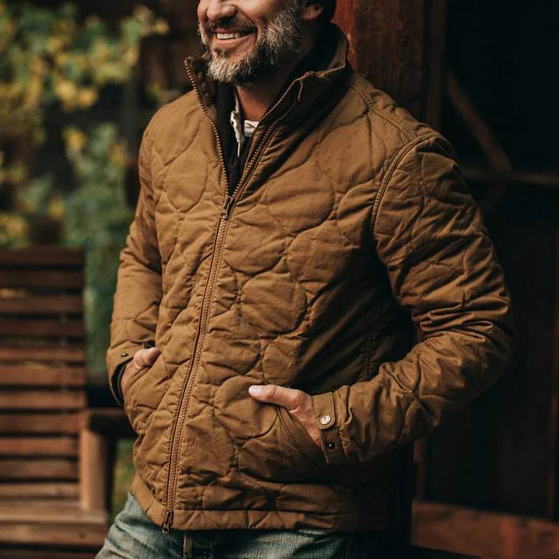 Vintage British Khaki Dry Wax Stand Jacket