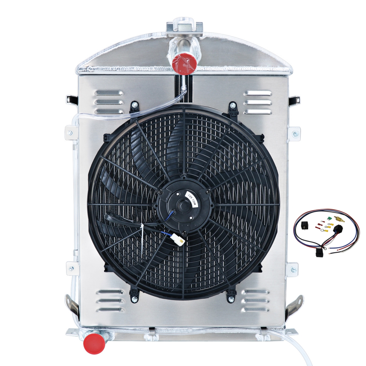 4 Row Radiator Shroud 16"Fan For 1930 1931 Ford Model AA Double A Heavy ...