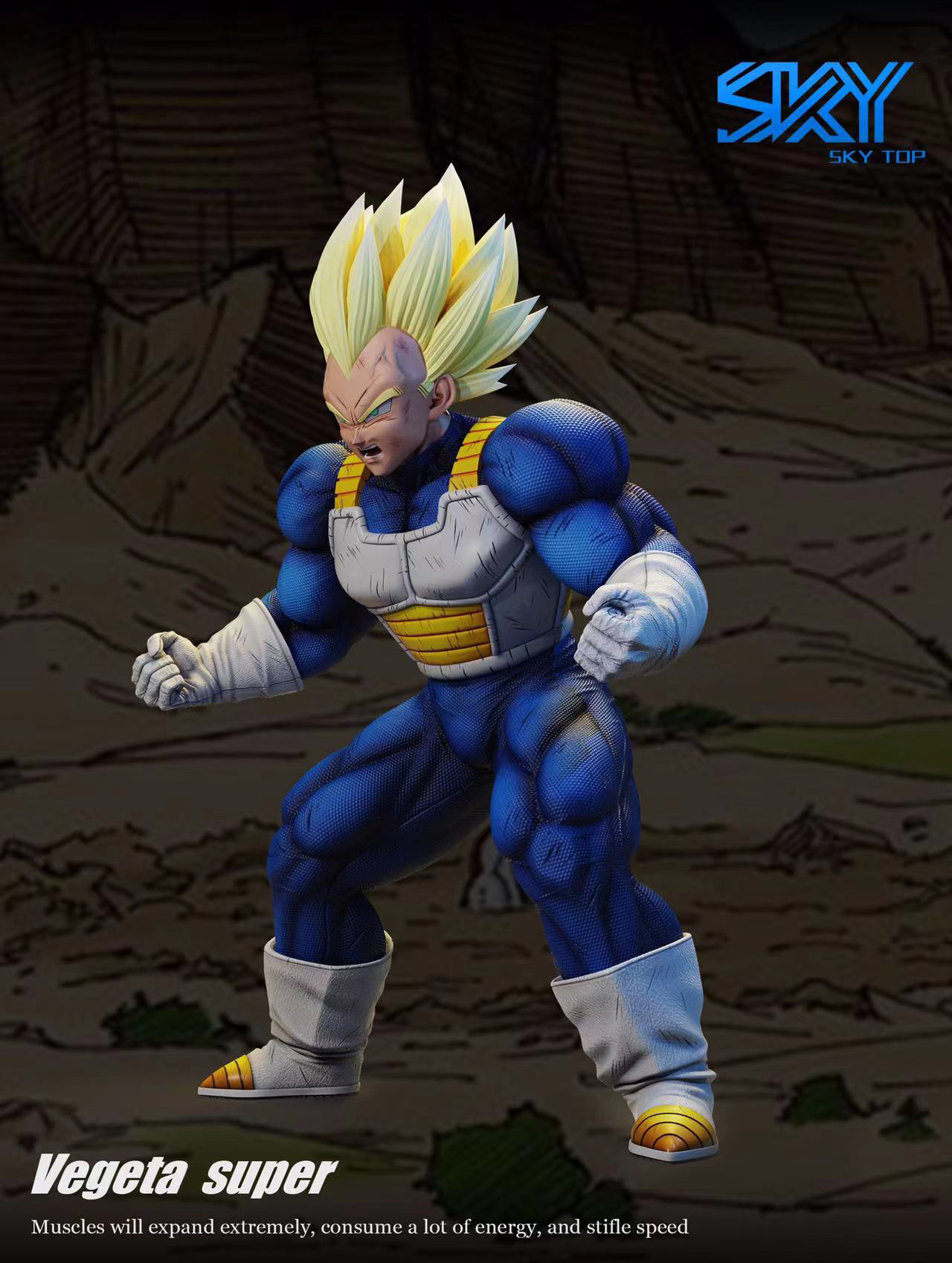 Ichiban Kuji Scale Muscle Vegeta - Dragon Ball Statue - Sky Top Studios