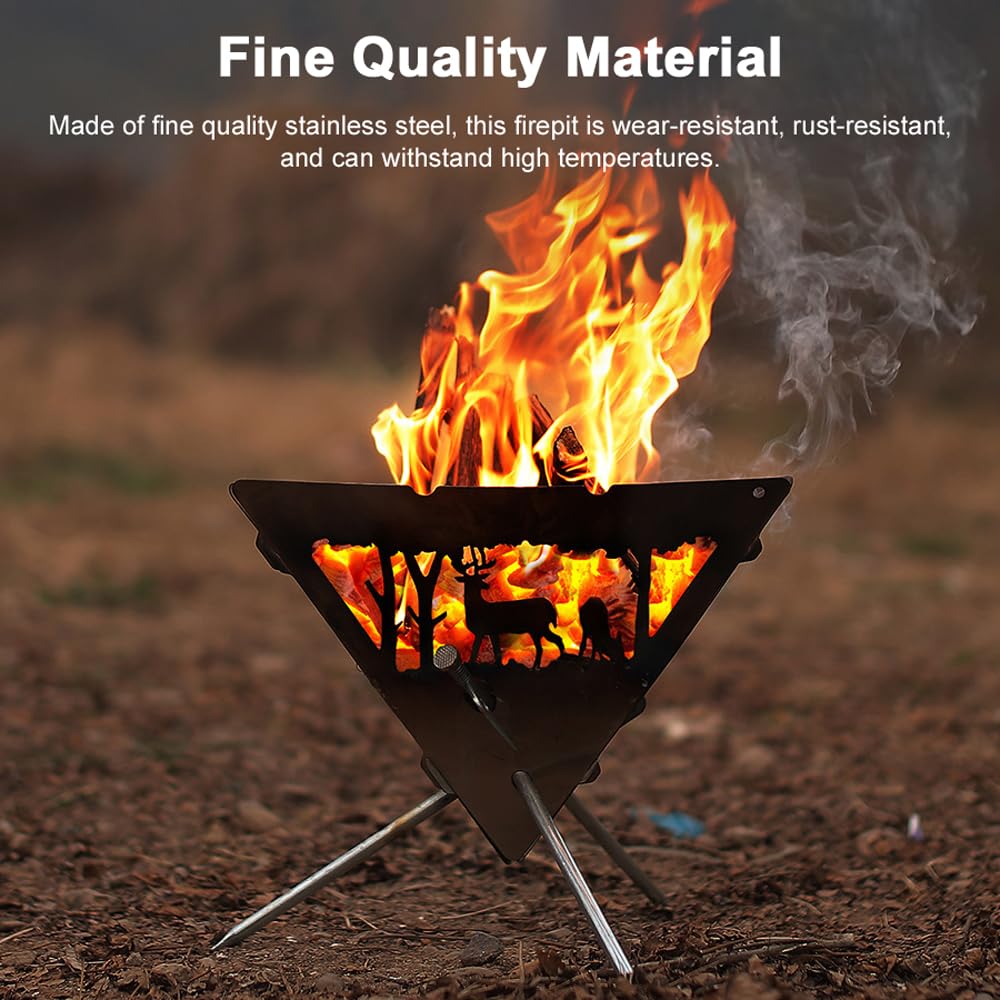 Outdoor Campfire Stove Barbecue Hanger Stainless Steel Camping Hanging ...