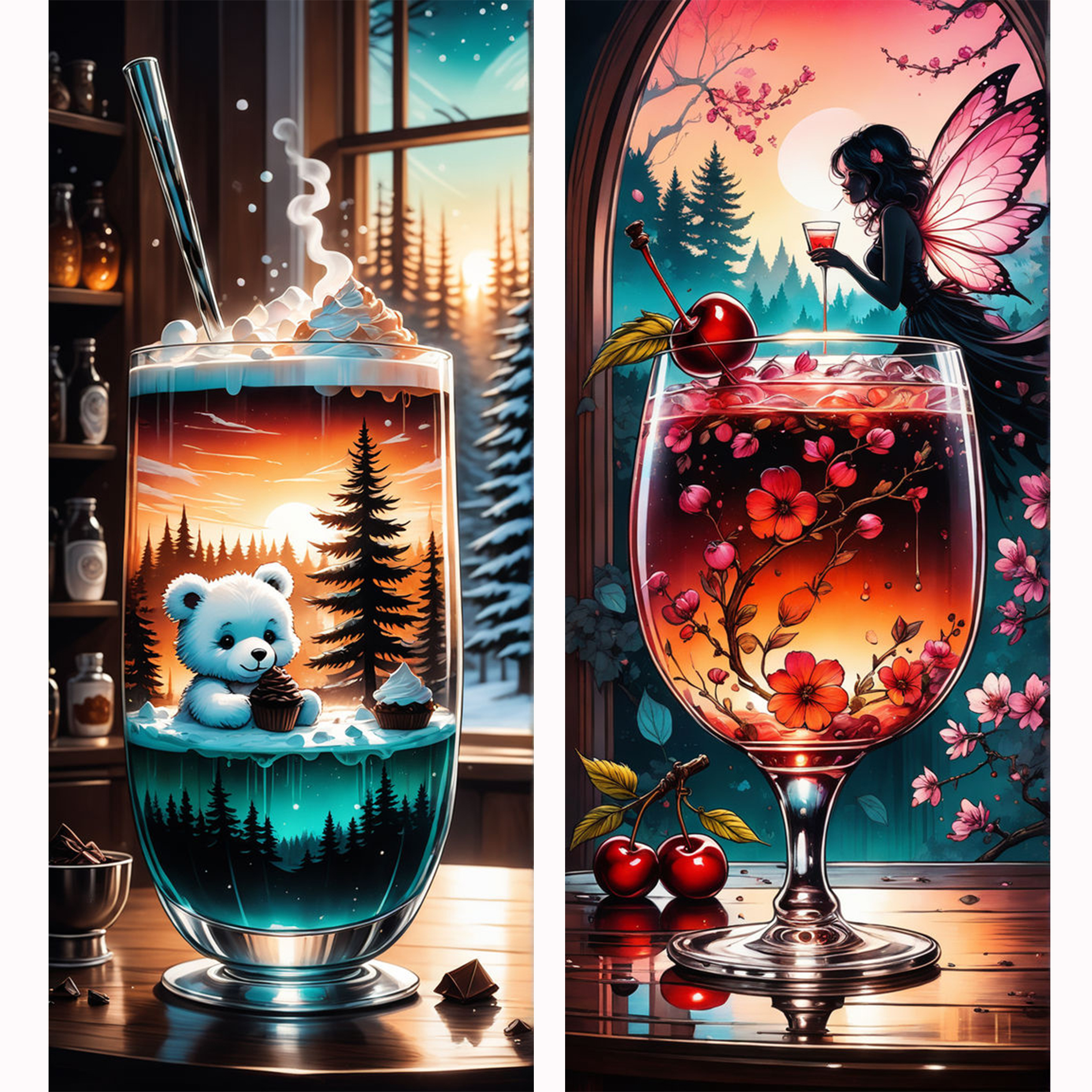 Fantasy Cup Scenery 40*90CM (Canvas) Diamond Painting