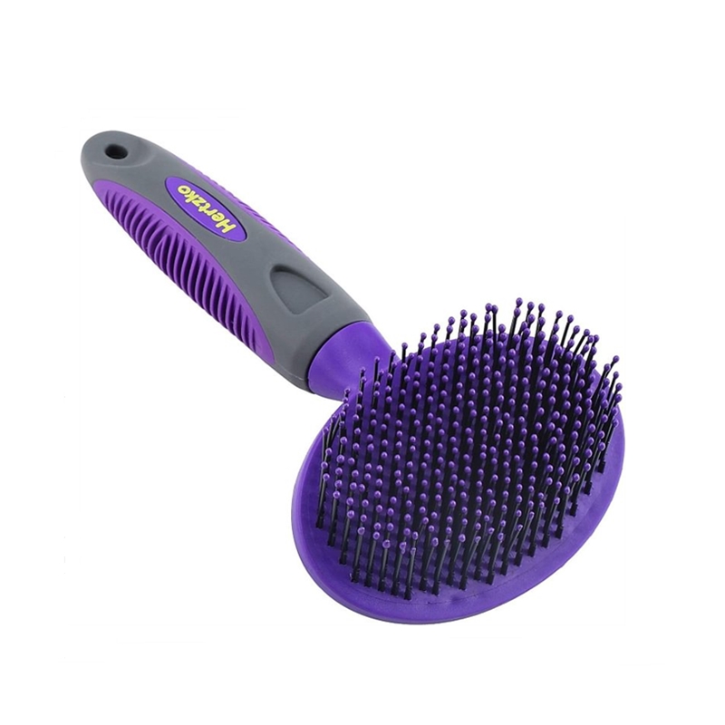 Purple Silicone Soft Pin Bristle Rabbit Brush