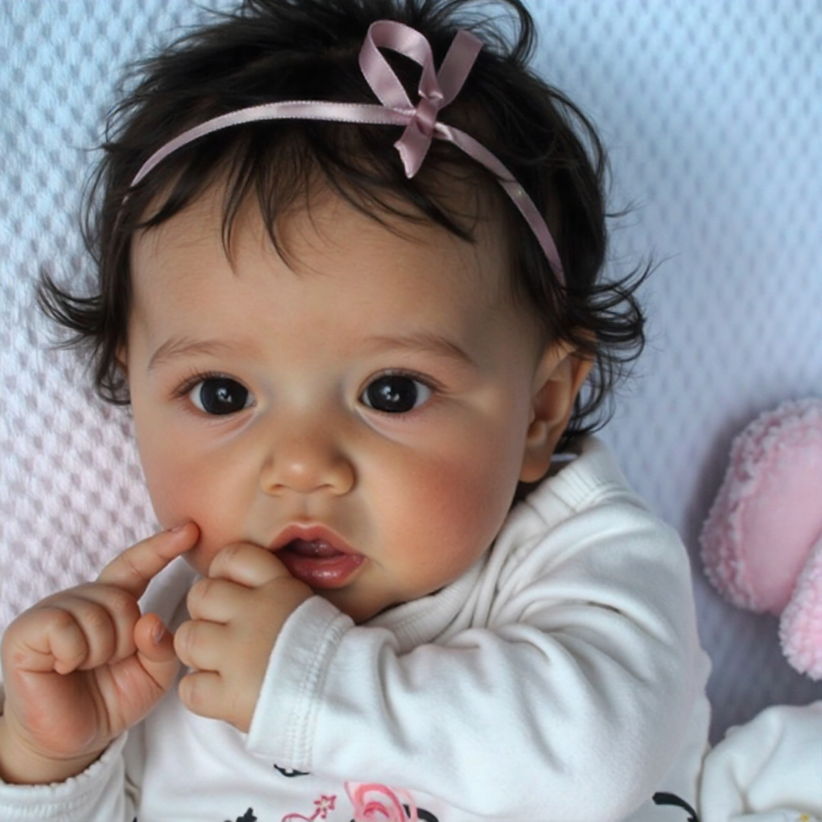 12" Pink Swaddle Blanket 4 Pcs Reborn Baby Doll Accessories Set