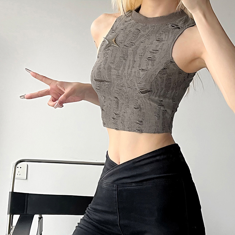 STREET WEAR RIPPED TANK TOP