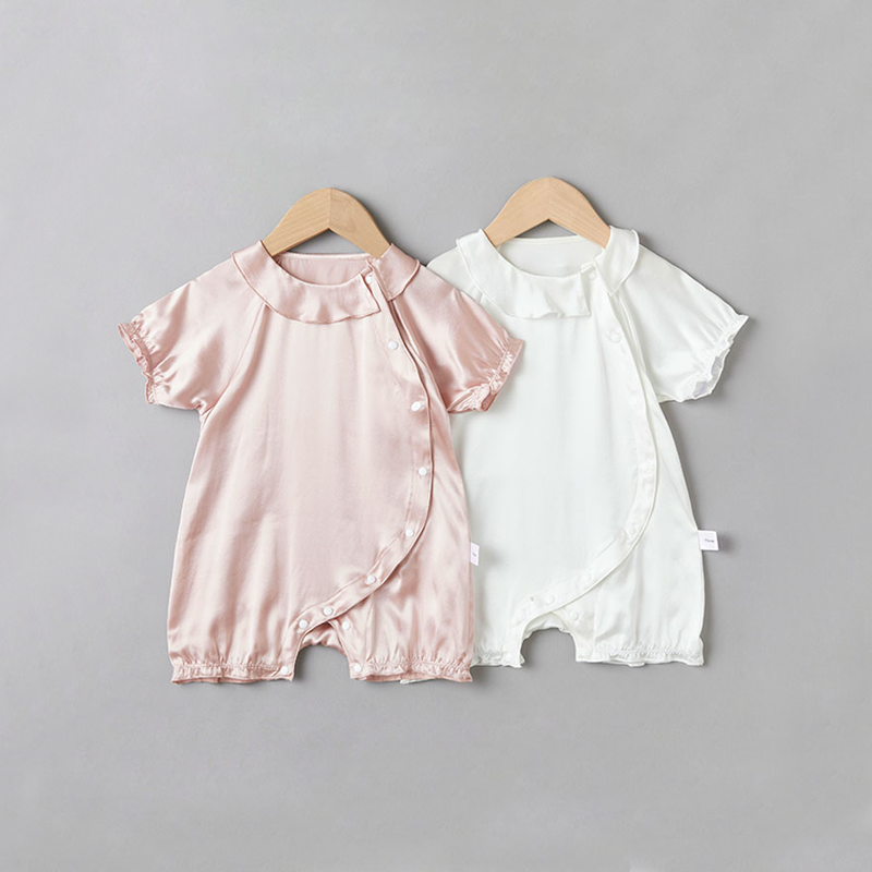 Doll Collar Baby Silk Onesies
