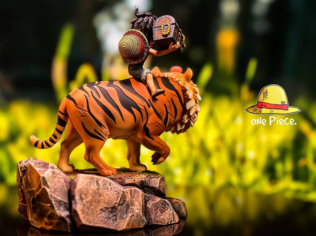 WCF Scale Tiger Riding & Monkey D. Luffy - ONE PIECE Resin Statue - ONE ...