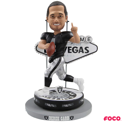 Derek Carr Las Vegas Raiders Welcome Sign Bobblehead