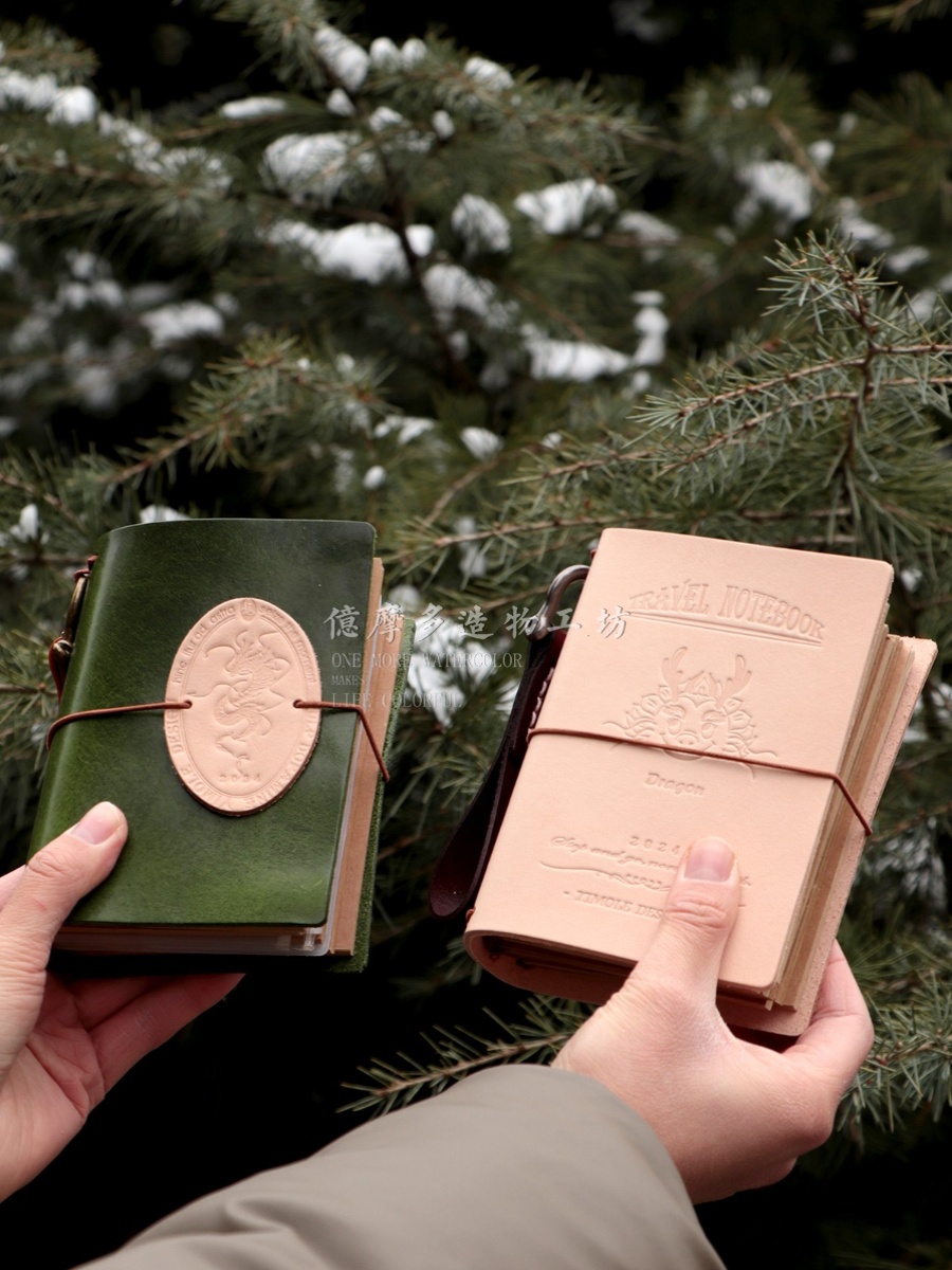 Extra Thick Small Square Brick Notebook First-layer Cowhide Notepad