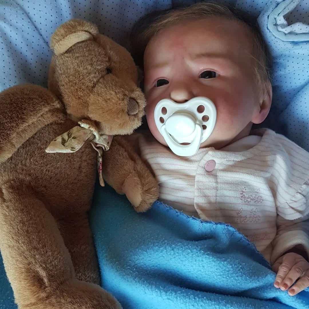 19'' Reborn Baby Hudson Dolls Soft Body Handmade Toddler Girl Dolls