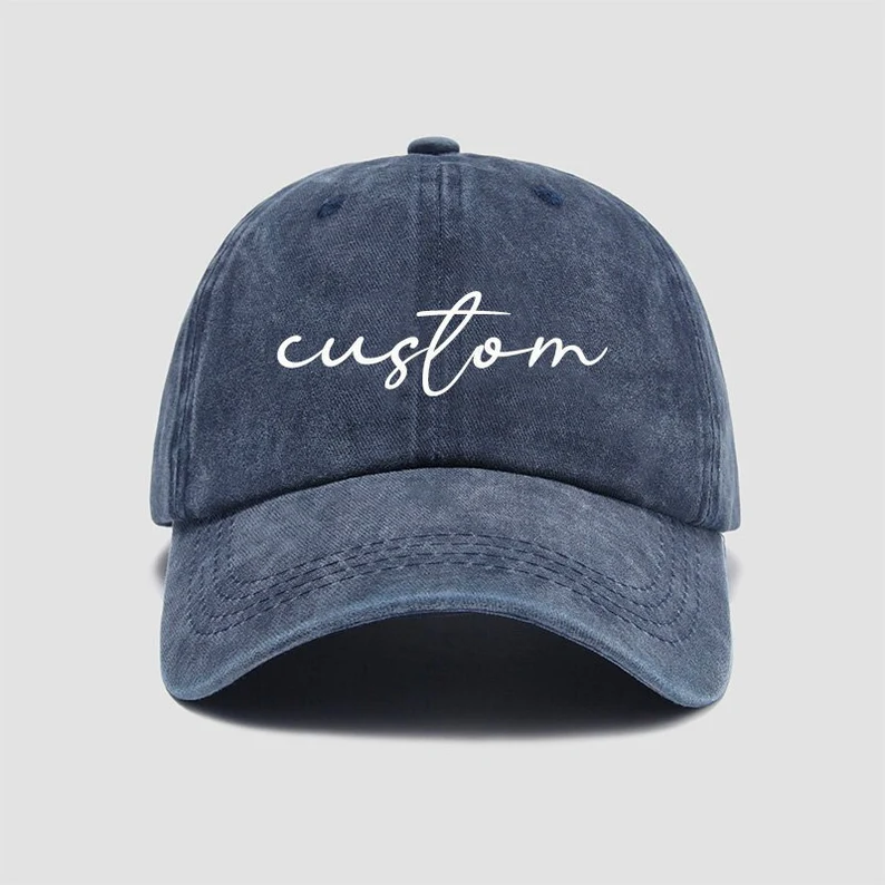 Custom Washed Dad Hat Embroidered Dad Cap Unstructured Gym Cap Bachelor ...