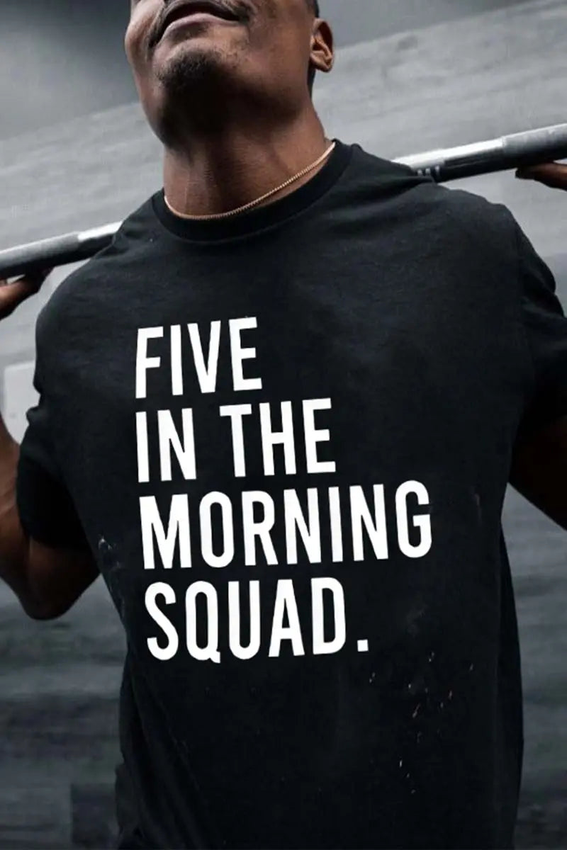 Five In The Morning Squad Printed Men's T-shirt