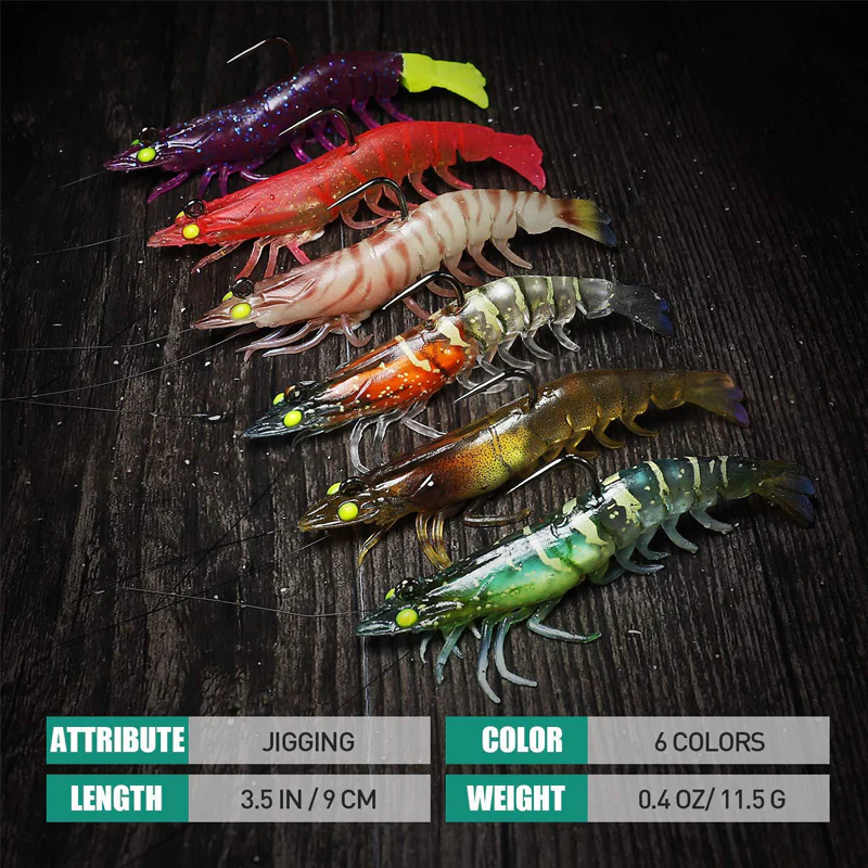 Pre-Rigged Luminous Shrimp Lure