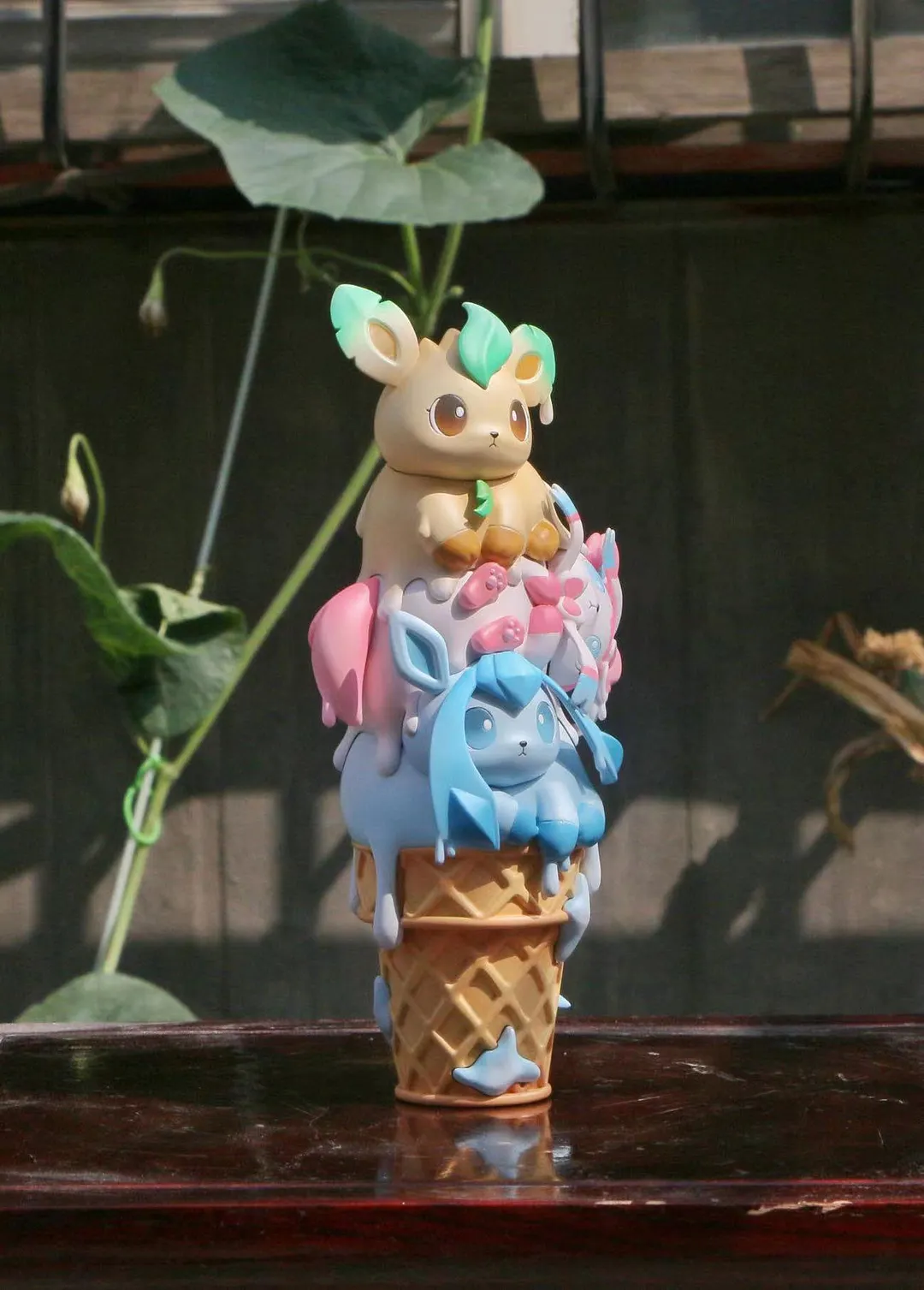 Ice Cream Sylveon & Glaceon & Leafeon - Pokemon Resin Statue - DM ...