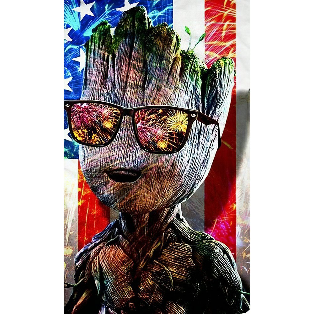 Cartoon Groot full round or square drill diamond painting