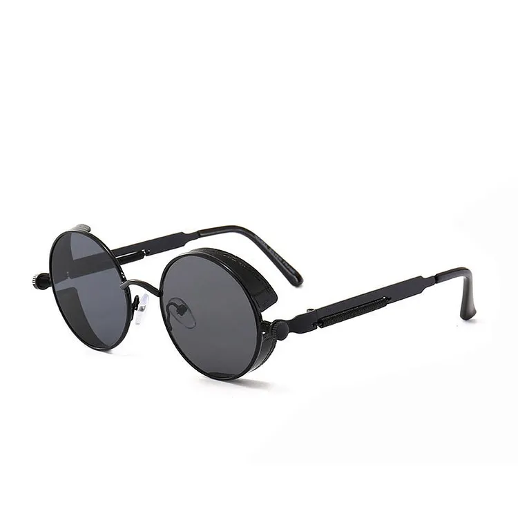 Metal Steam Punk Style Sun Glasses Steampunk Men Retro Round Sunglasses