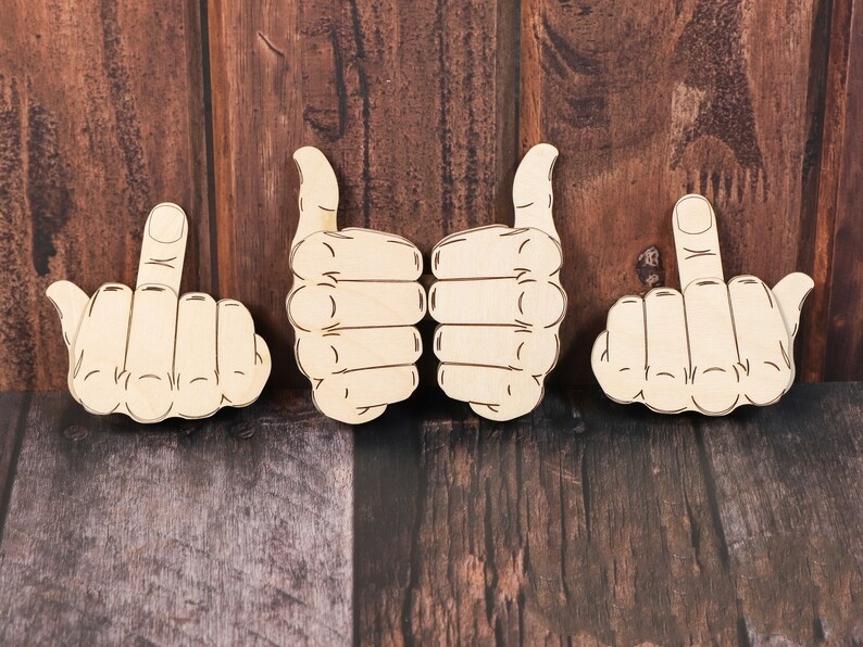 Father's Day Hot Sale 50% OFF--🤣Funny Wooden Middle Finger