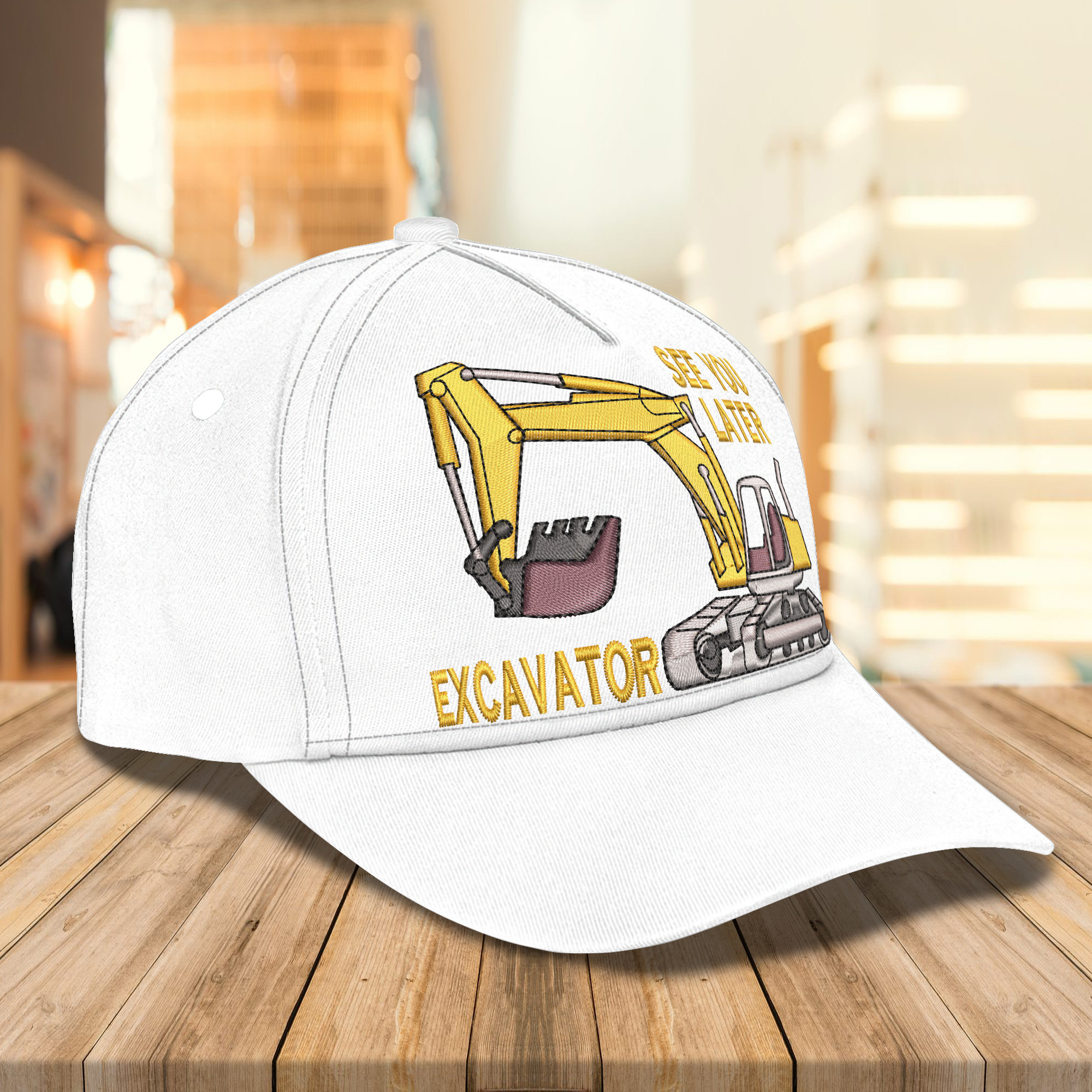 See You Later Excavator Customized Embroidery Cap For Excavator Operator