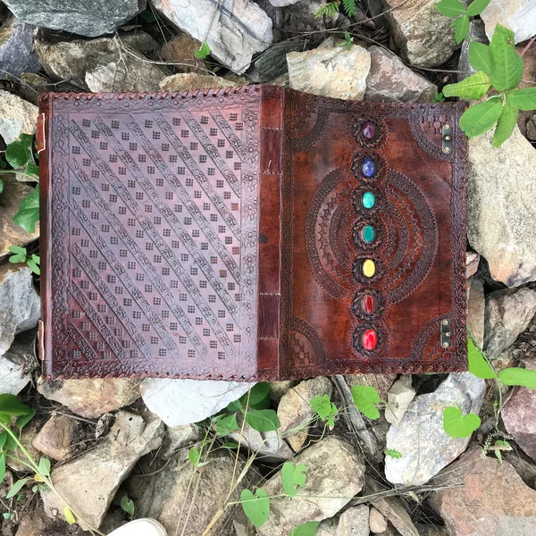 Supernatural Notebook with 7 Chakra Gems