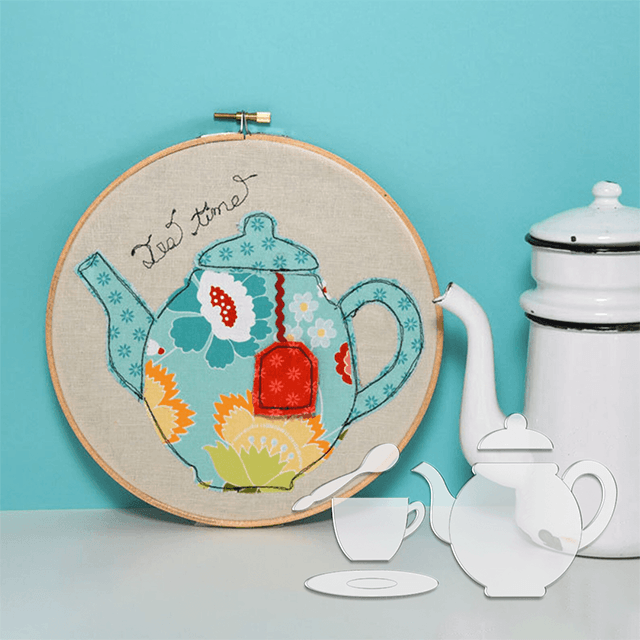 Tea Time Applique Template Set-5pcs