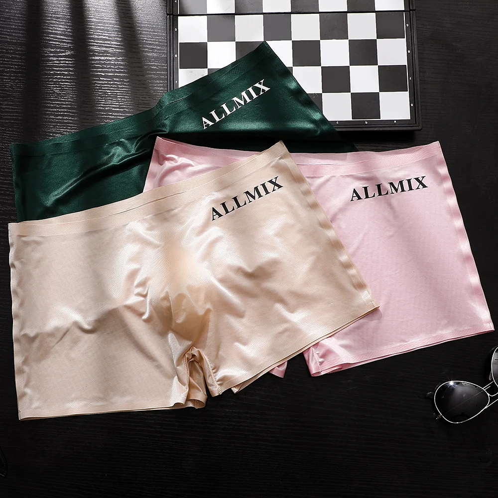 Men's Sexy Translucent Ice Silk Thin Boxer Briefs