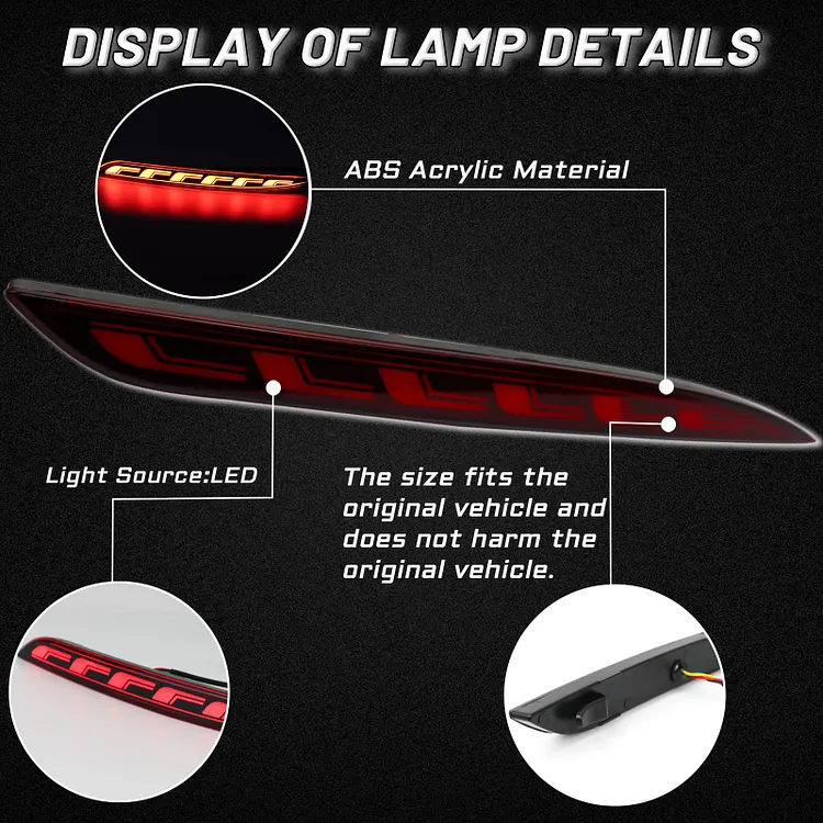 Tesla Model 3/Y A8 Style Rear Bumper Reflectors Tail Light | TESLASY