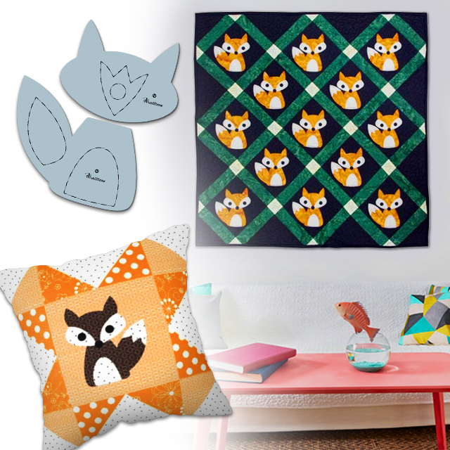 Foxy Fox Quilt Pattern Template Set(6 PCS)-With Instructions