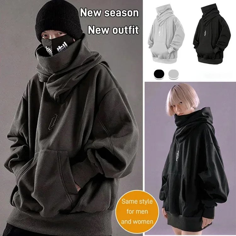 Hooded couple hip hop jacket
