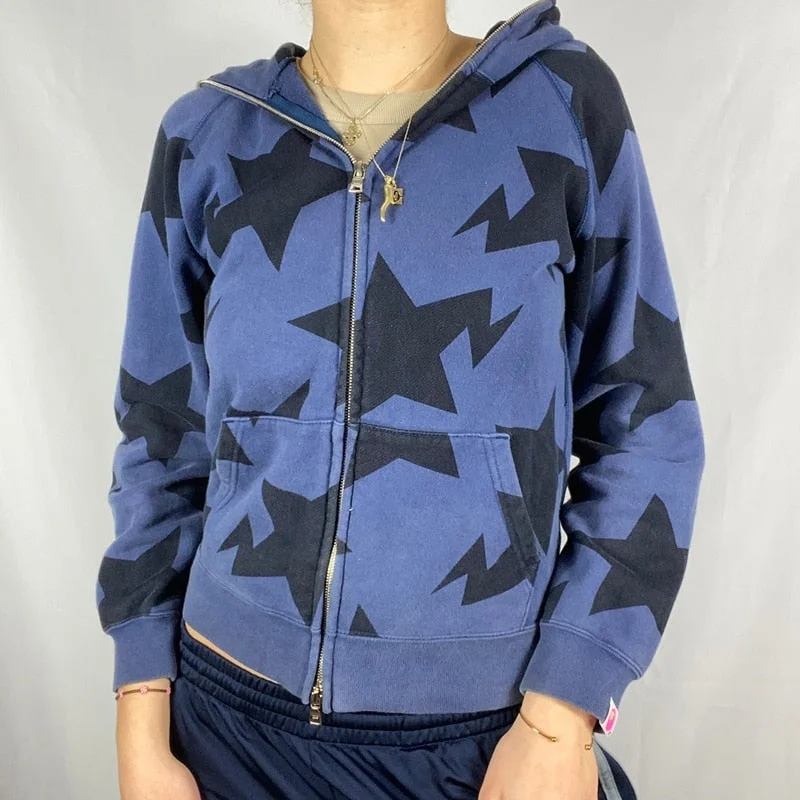 Harajuku Spring Autumn Sweatshirt Gothic Women Long Sleeve Zip Up Hoodies Gothic Streetwear Y2K ...