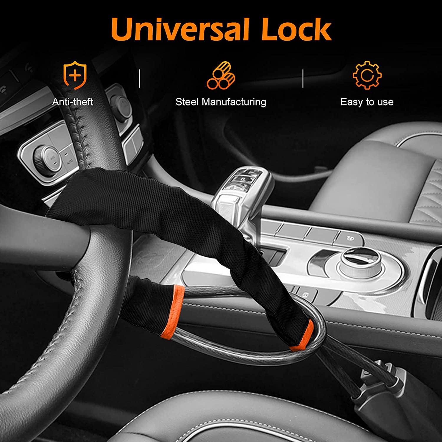 Steering Wheel Lock Seat Belt Lock,Car Locks Anti Theft Device,Wheel ...