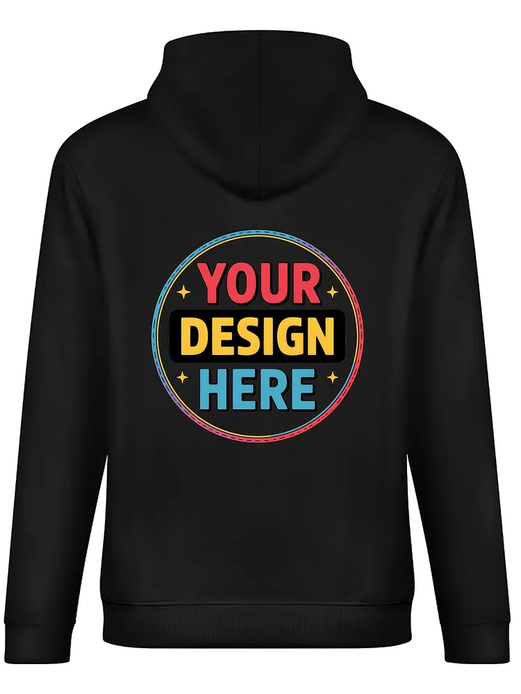 Custom Personality Design Heat Transfer Back Print Hoodie - Made in USA