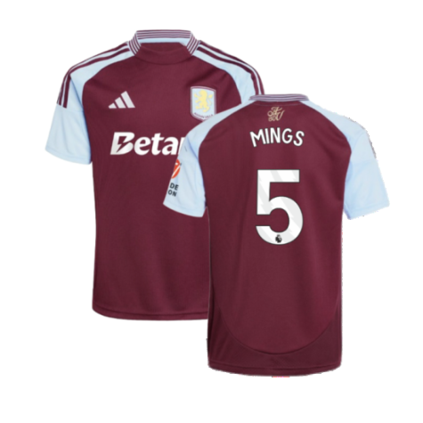 Aston Villa Tyrone Mings 5 Home Shirt Kit 2024-2025