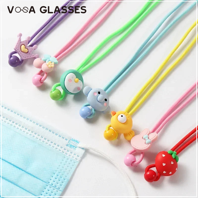 Glasses Holder Children Masks Chain Cartoon animals Adjustable Face ...