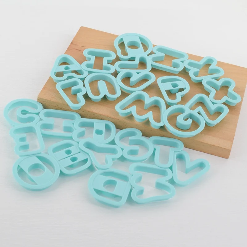 Nigikala / set cute large alphabet letter plastic cookie cutter fondant ...