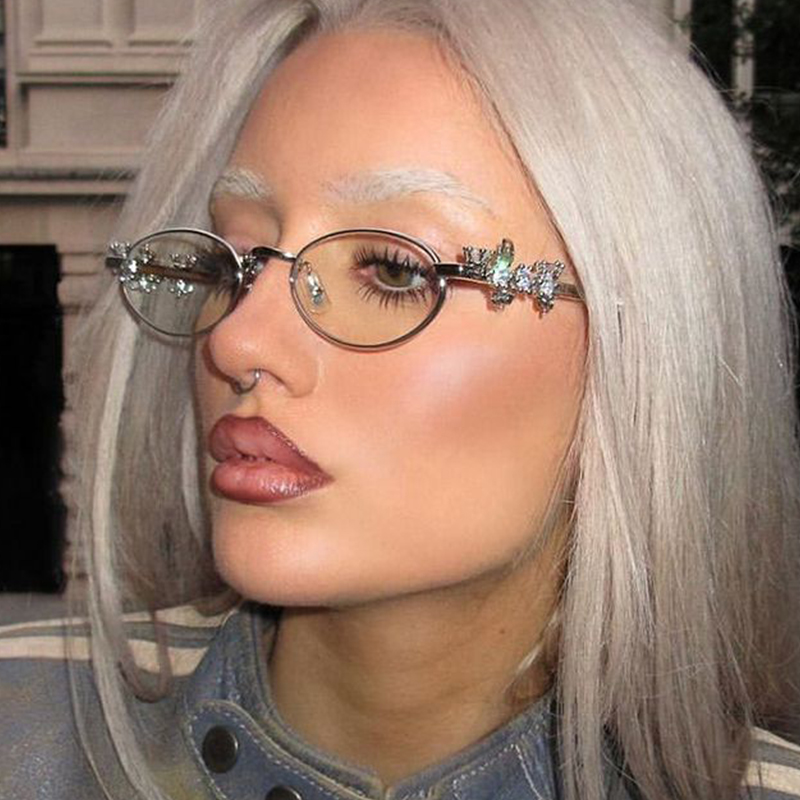 Stylish Rhinestones Diamond Glasses Frame for Women Luxury Design ...