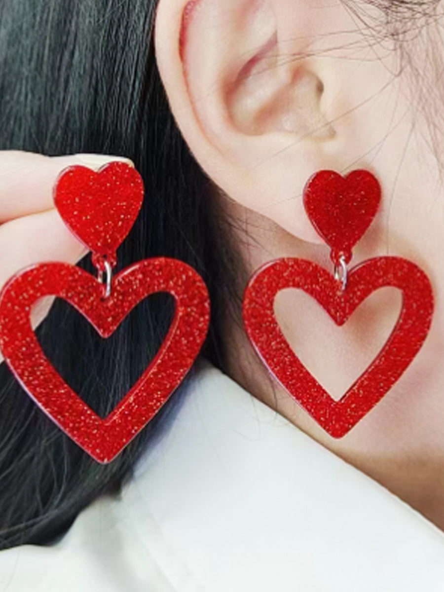 Women's Valentine's Day Heart Earrings