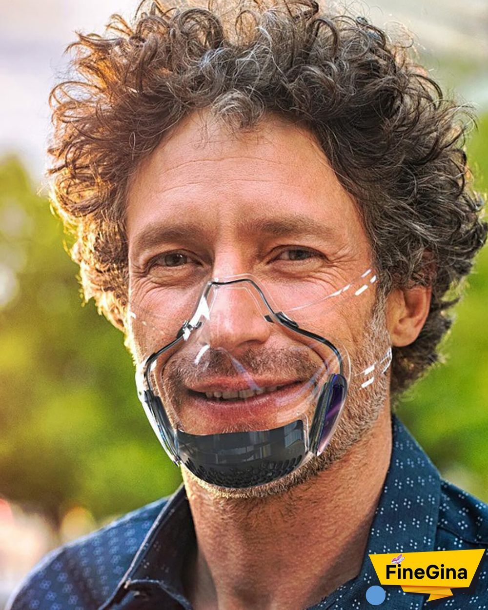 FineGina Plain Visible Face Mask