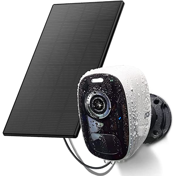 Security Camera Wireless Outdoor with Solar Panel, 1080P Video/Color ...