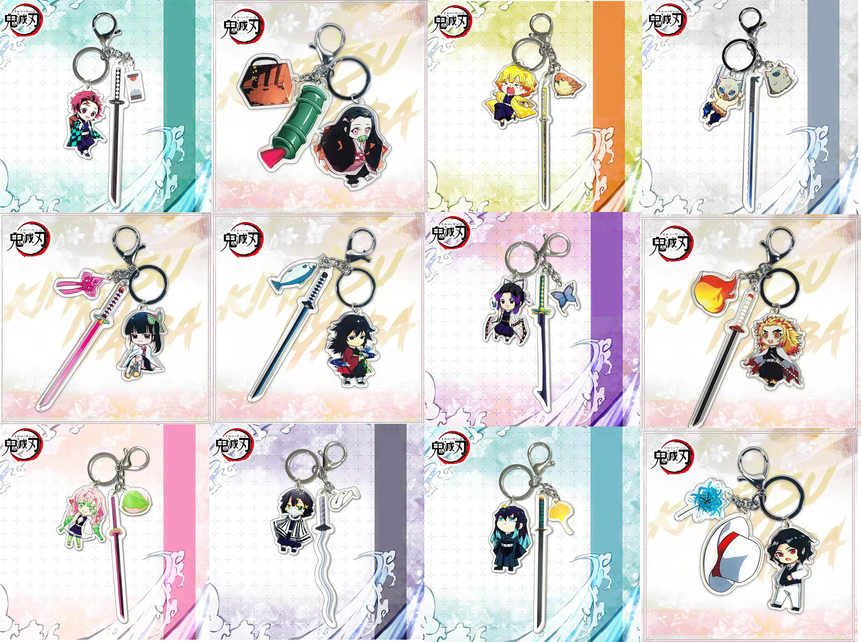 Characters of Demon Slayer Acrylic Key Chain - Free Shipping - Demon ...