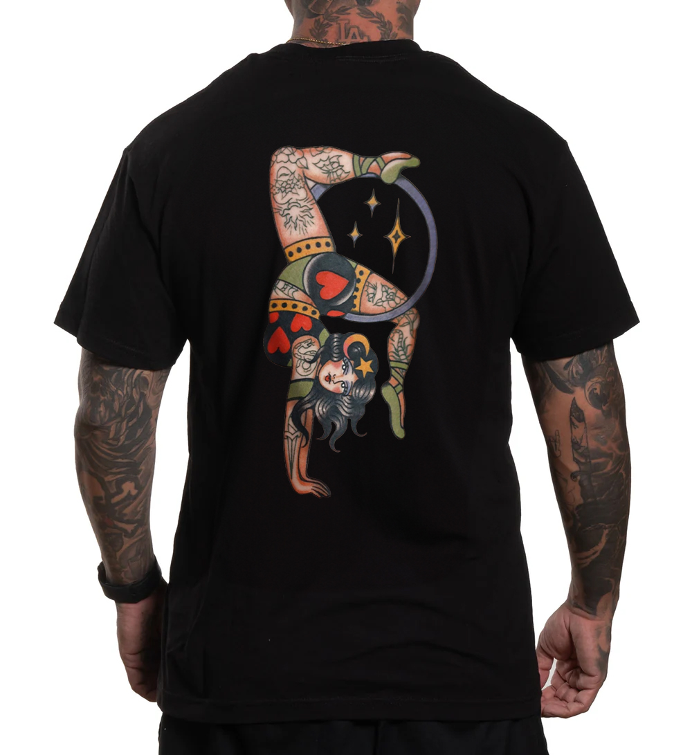 Acrobat Girl Tattoo Graphic Print T-shirt SIIRIGO 22.99