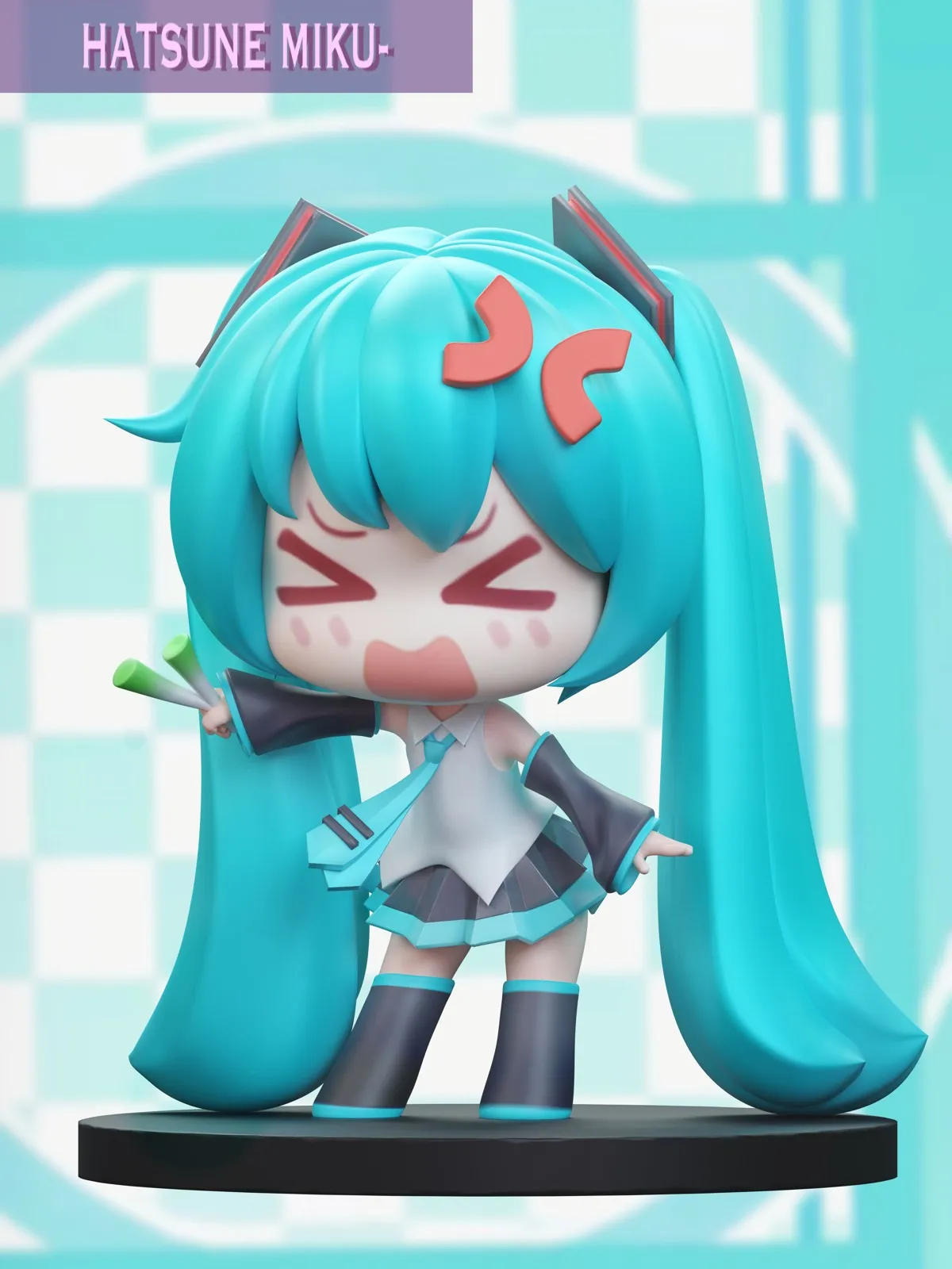 Chibi Ver. Angry Hatsune Miku - VOCALOID Statue - ChaoShe Studio