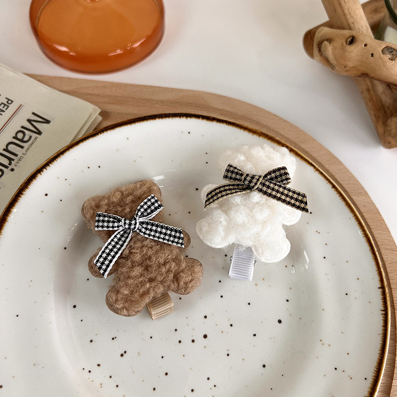 FLUFFY TEDDY HAIR CLIP
