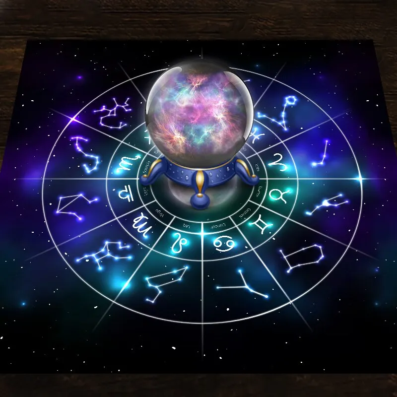 Nigikala constellations Tarot Tablecloth moon star black Altar Cloth ...