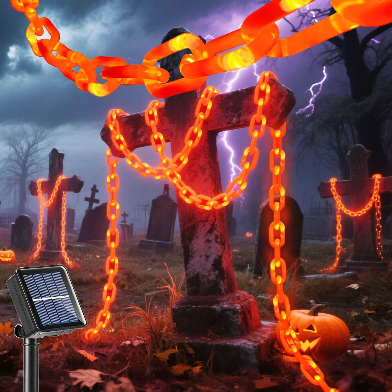 6.5ft Halloween Solar Chain Lights