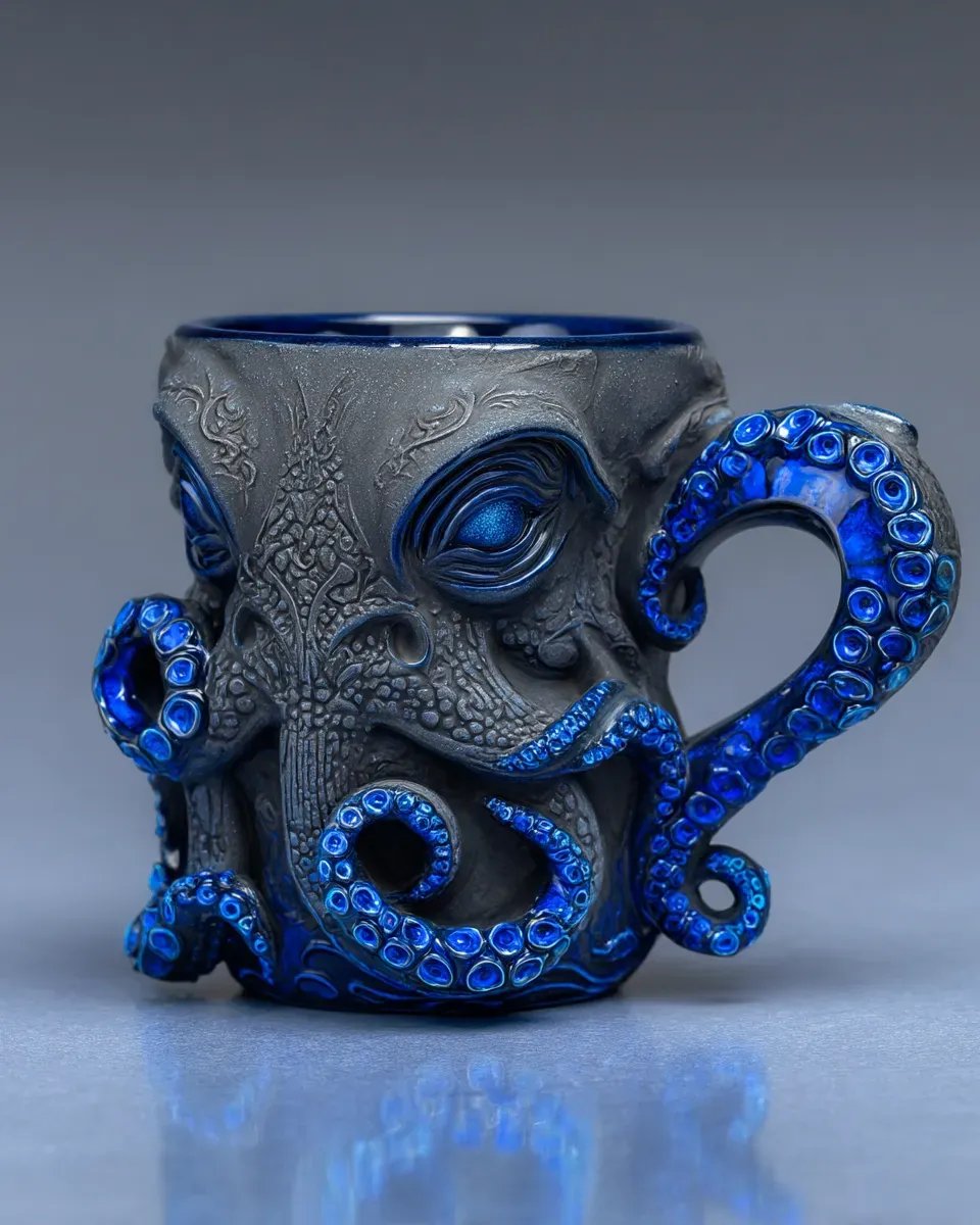 🐙Blue Ring Octopus Cup