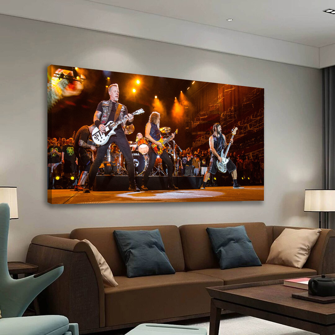 METALLICA Thrash Metal Heavy Rock Concert Guitar Canvas Wall Art