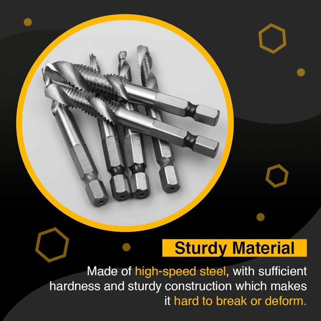 6pcs High-speed Steel Thread Spiral Screws Set