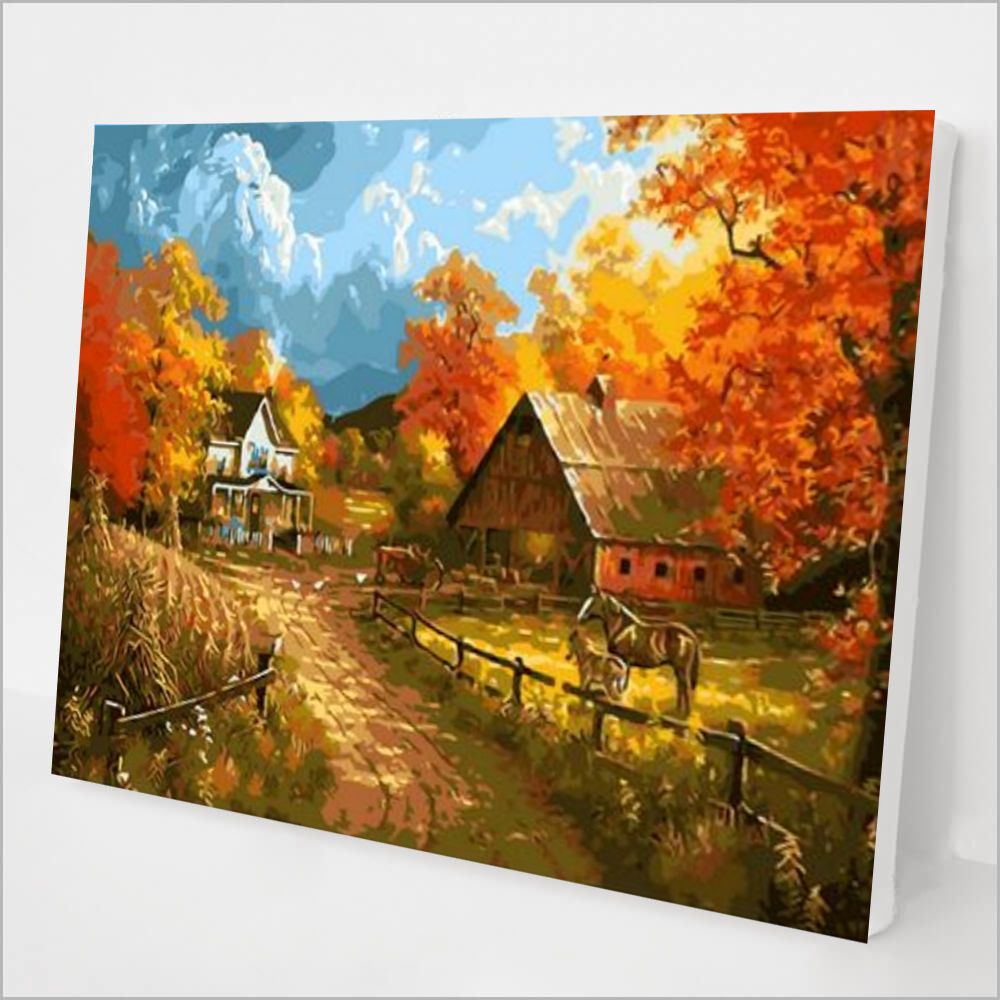 DIY Painting By Numbers | Landscape Cottage