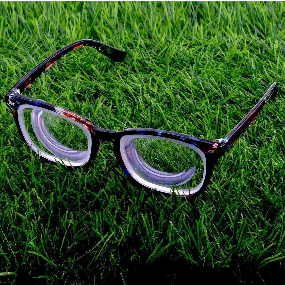 Square Blue Flower Hand Made Eyeframe High Myopia Myopic Myodisc Goc ...
