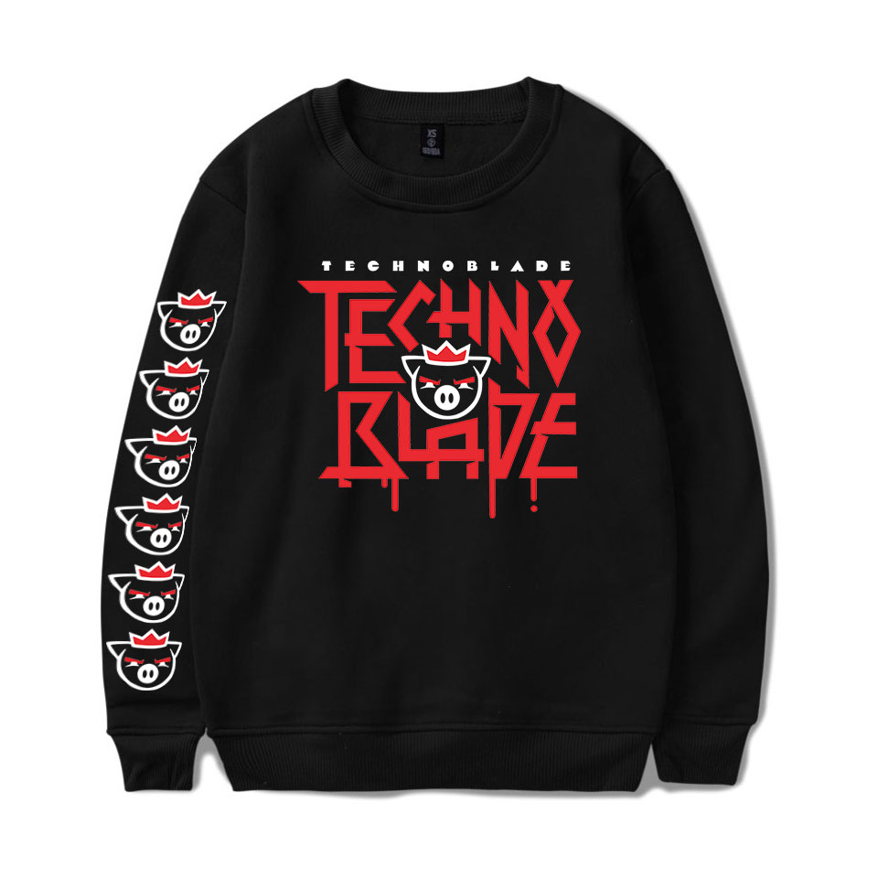 Technoblade Hoodie Merch 2D Print O-Neck Harajuku Round Collar ...