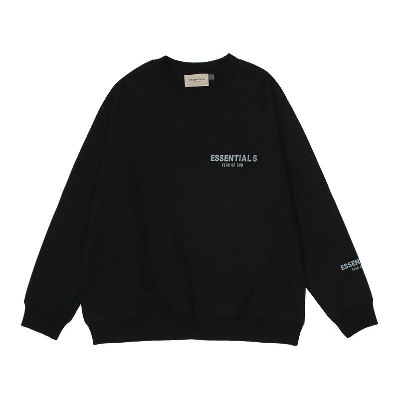 Essentials Letter Men's And Women's Pullover Round Neck Sweater